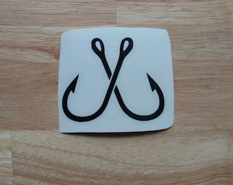 Fishing Hook Sticker 9 Sizes 22 Colors to Choose From Vinyl | Etsy
