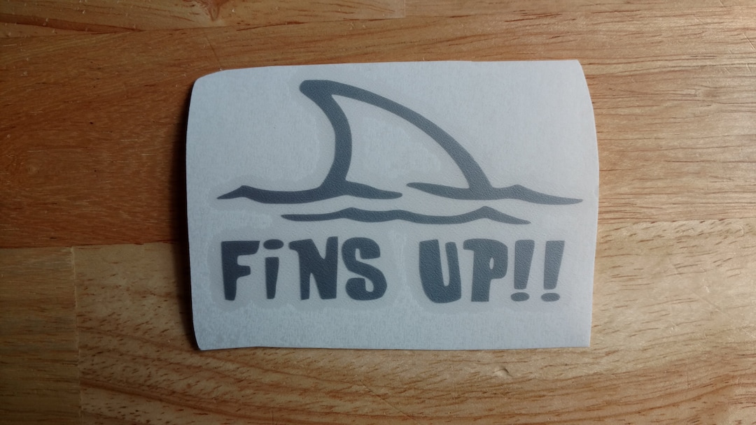 Shark Fin Fins up Shark Fishing Vinyl Decal 22 Colors 15 Sizes to ...