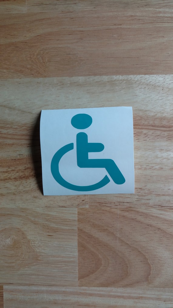 Handicap Wheelchair Sticker Decal Vinyl Decal Sticker Car | Etsy