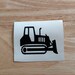 Bulldozer Construction Worker Vinyl Decal 22 Colors 10 Sizes to Choose ...