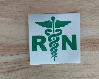 RN Medical Heartbeat Decal | Vinyl Decal | Window Sticker | Car Sticker ...