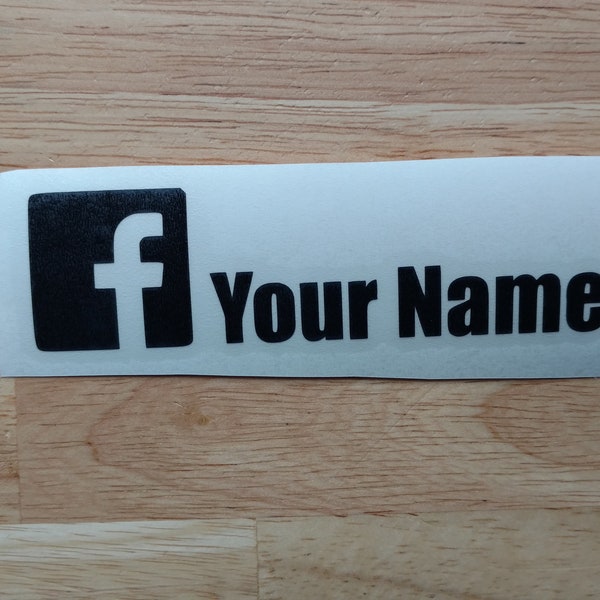 Facebook Name Decal - Etsy