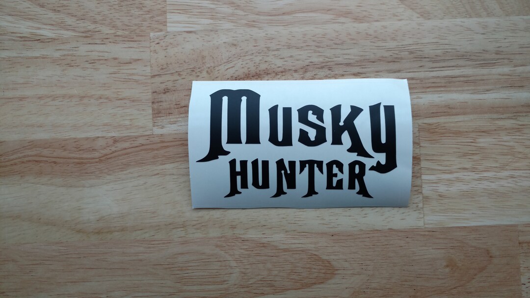 Musky Fishing Musky Hunter Vinyl Decal 22 Colors and 11 Sizes to Choose ...