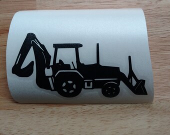 Bulldozer Construction Worker Vinyl Decal 22 Colors 10 Sizes | Etsy