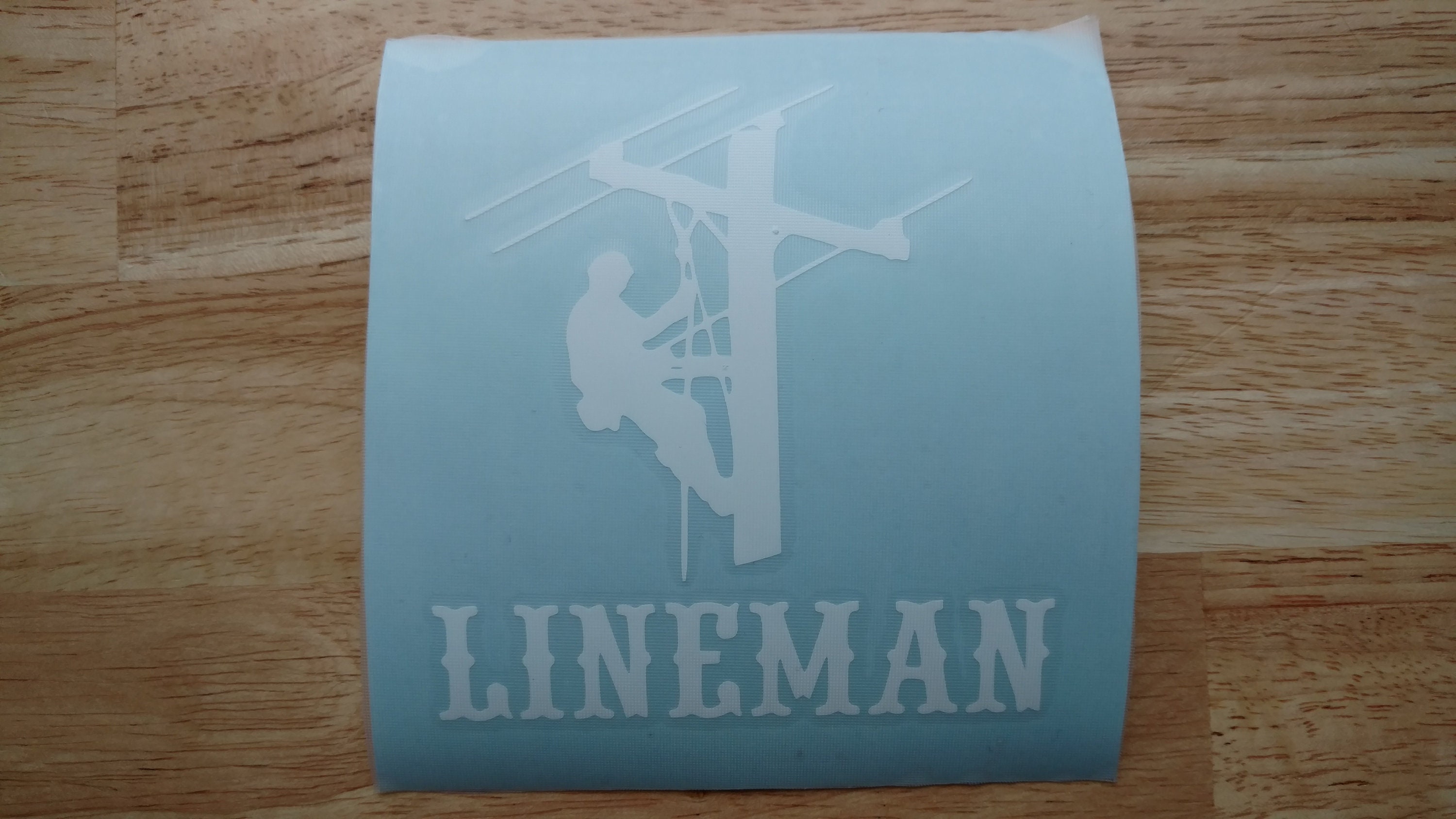 Lineman Power Line Utility Worker Vinyl Decal 22 Colors 10 | Etsy