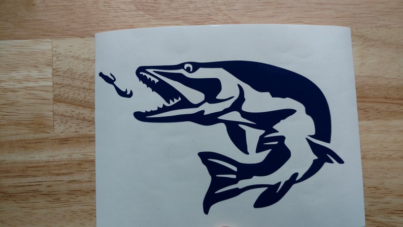 Muskie Musky Fishing Vinyl Fishing Decal Sticker 6 Sizes 22 - Etsy