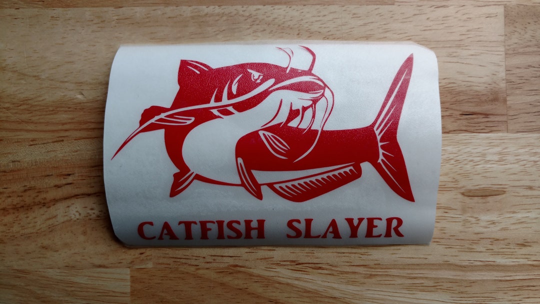 Catfish Slayer Vinyl Fishing Decal 9 Sizes 22 Colors to Choose From ...