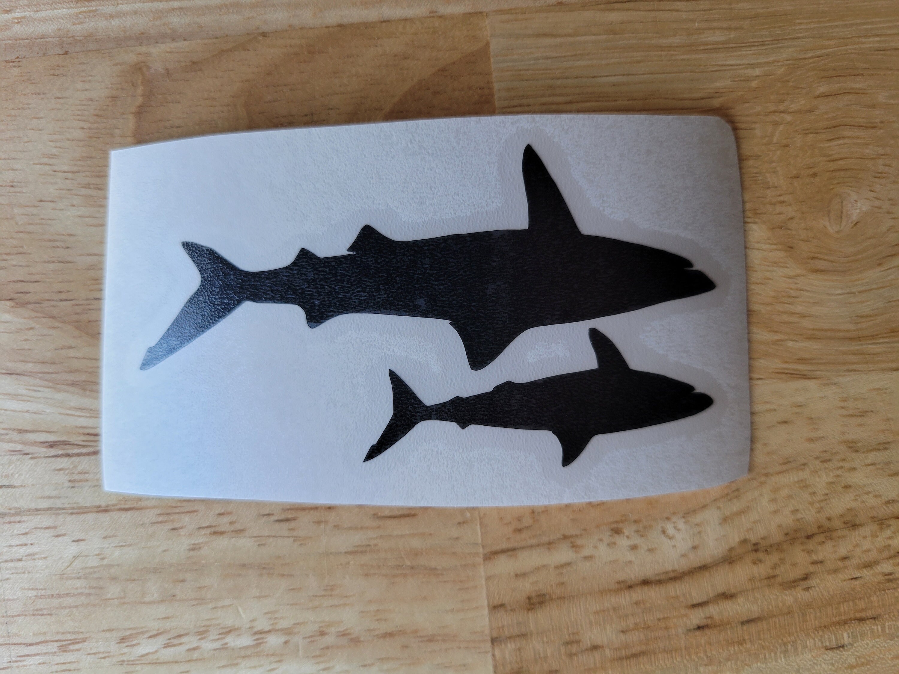 Shark Fishing Vinyl Decal 22 colors to choose from Sticker Car | Etsy