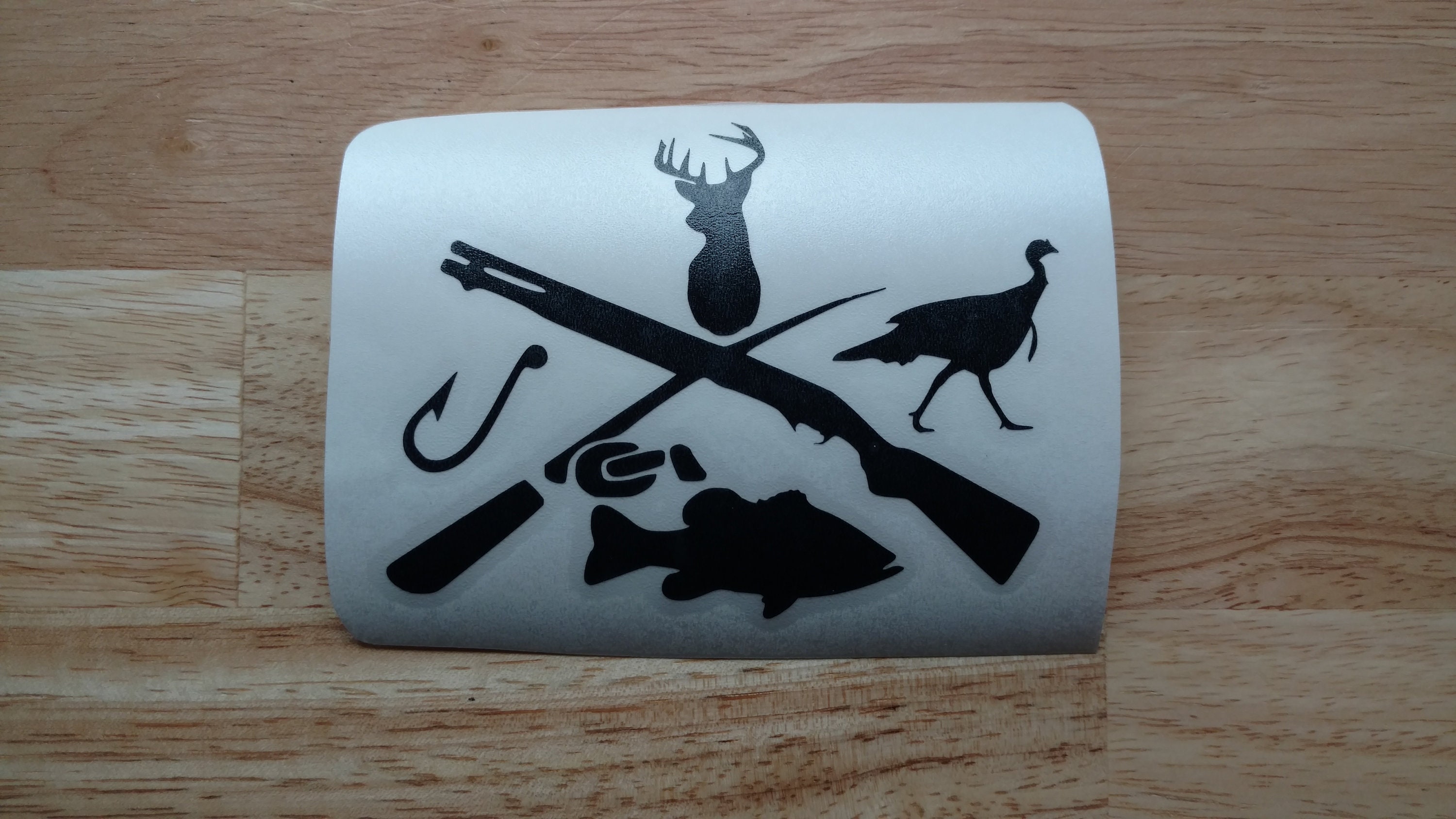 Deer Turkey and Bass Vinyl Decal 22 Colors and 9 Sizes to Choose ...