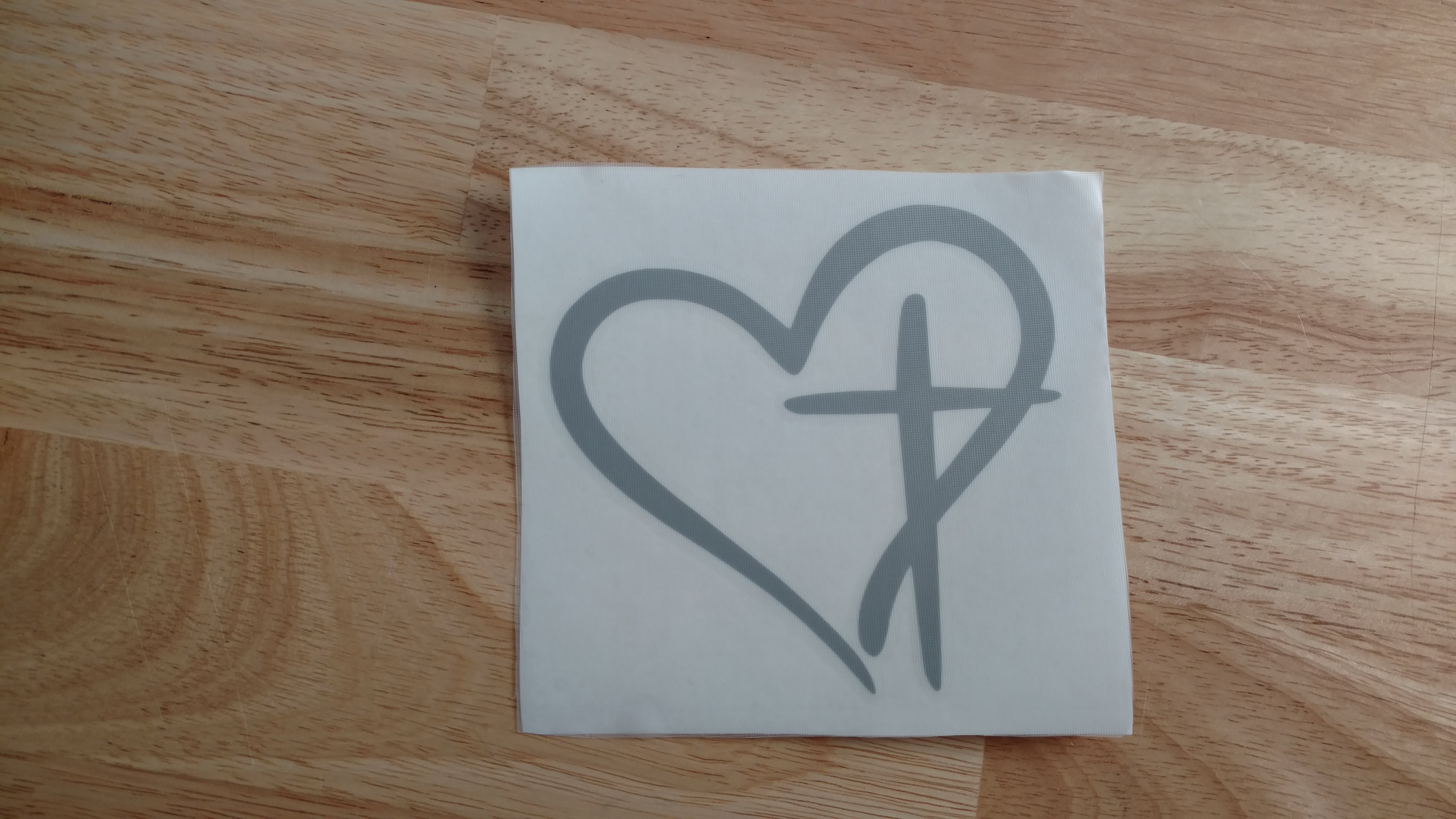 Heart and Cross Christian Vinyl Decal 22 colors to choose | Etsy