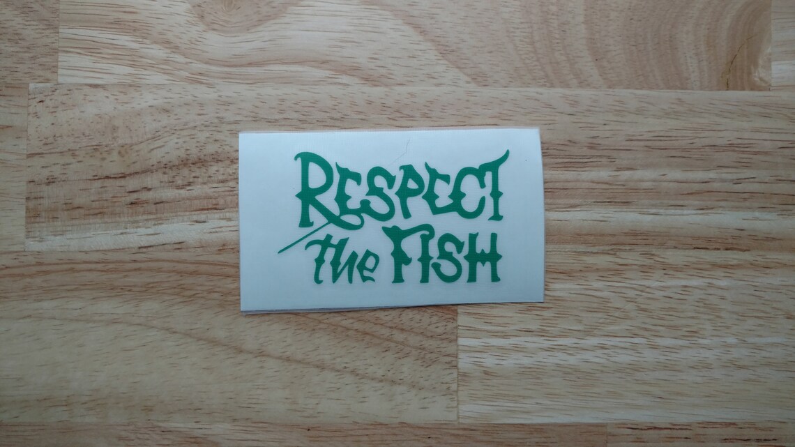 Respect the Fish Fishing Vinyl Decal 22 Colors 15 Sizes to | Etsy