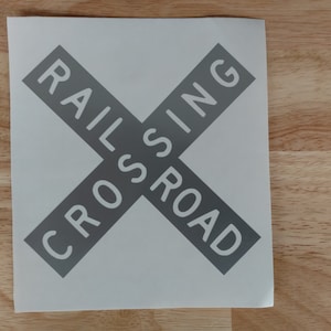Railroad Crossing Railfan Vinyl Decal 22 Colors 6 Sizes to Choose ...