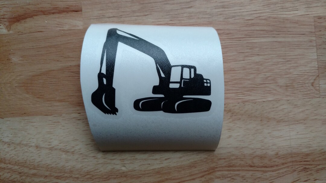 Trackhoe Construction Worker Vinyl Decal 22 Colors 10 Sizes to Choose ...