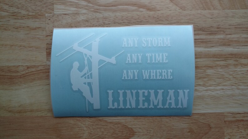 Lineman Power Line Utility Worker Vinyl Decal 22 Colors 6 - Etsy