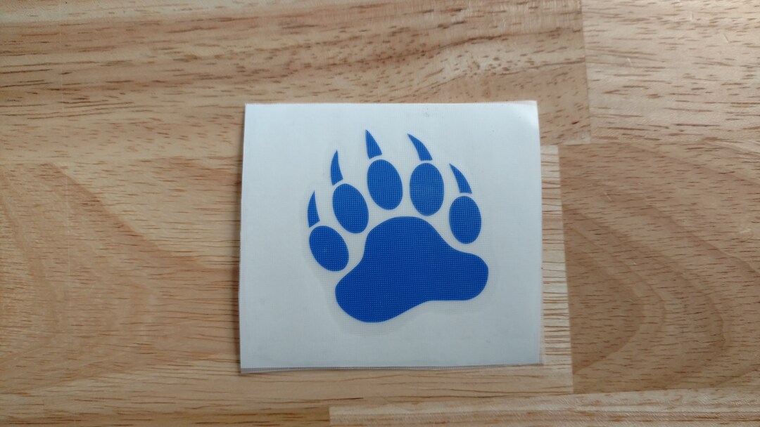 Bear Paw Sticker Vinyl Fishing Decal Sticker 22 Colors to Choose Boat ...