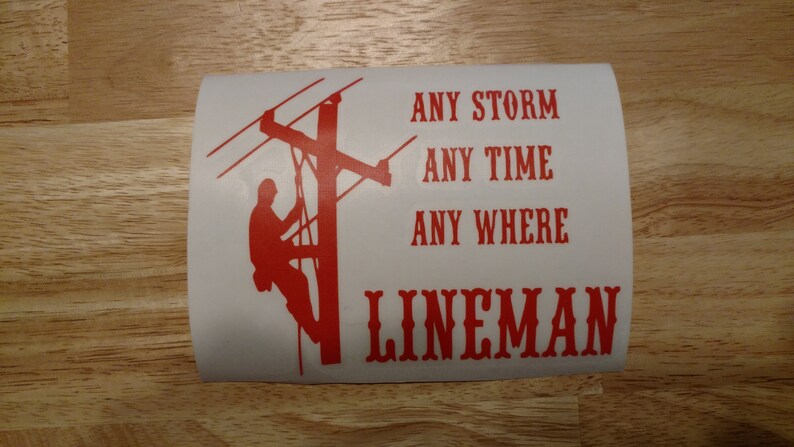 Lineman Power Line Utility Worker Vinyl Decal 22 Colors 6 - Etsy