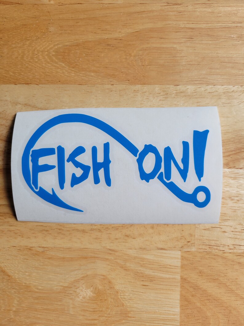Fish On Vinyl Fishing Decal 22 colors 9 sizes to choose from | Etsy