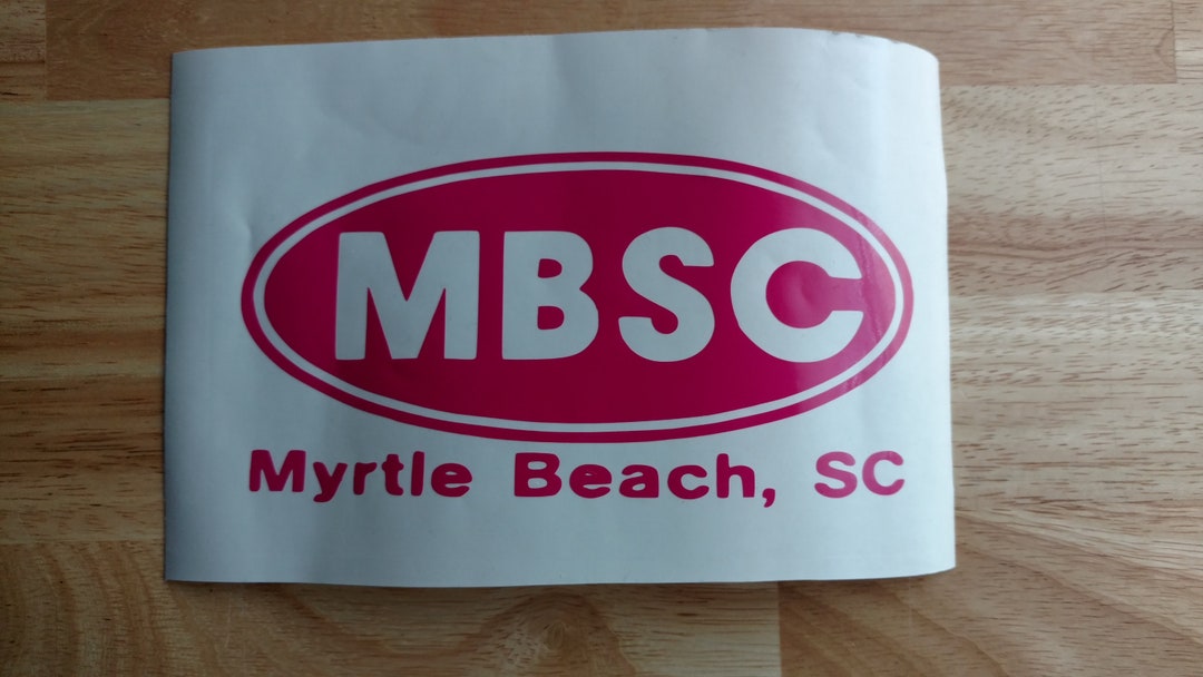 Myrtle Beach South Carolina MBSC Vinyl Decal 22 Colors 8 Sizes to ...