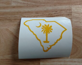 South Carolina Palm Tree Moon State Logo Yeti Decal Myrtle | Etsy
