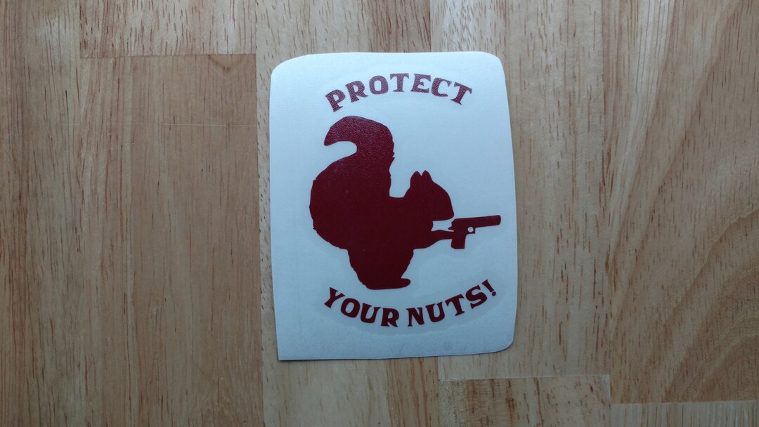 Protect Your Nuts Squirrel With Gun Pistol Guns Fishing Vinyl Decal 22 ...