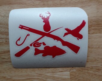 Deer Turkey and Bass Vinyl Decal 22 Colors and 9 Sizes to | Etsy