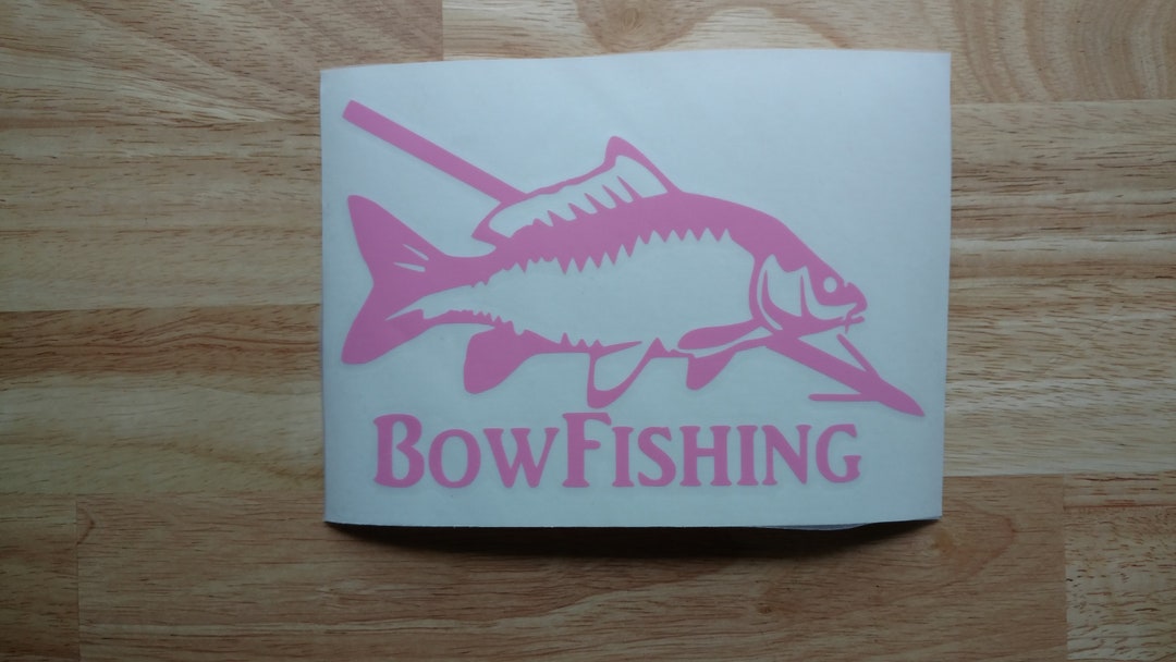 Bow Fishing Carp Fishing Vinyl Fishing Decal Sticker 22 Colors 9 Sizes ...