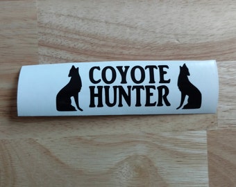 Coyote Hunter Hunting Fishing Vinyl Decal 22 Colors 9 Sizes to - Etsy