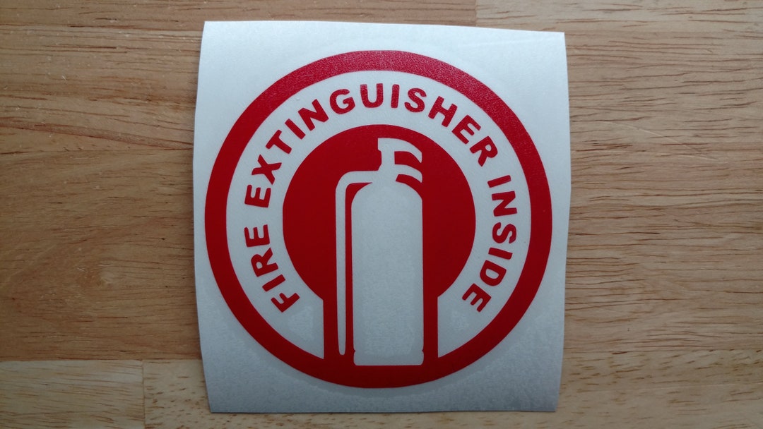 Fire Extinguisher Inside Decal Truck Semi Door Vinyl Decal 22 Colors 8 ...