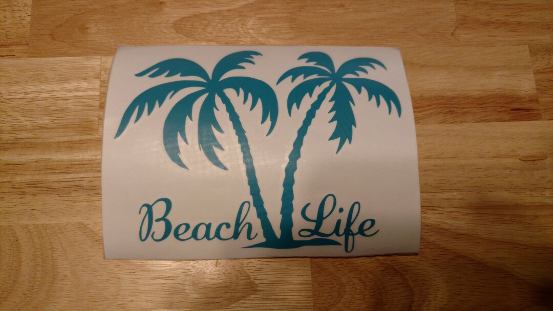 Beach Life Palm Trees Beach Vacation South Carolina Decal Vinyl Decal ...