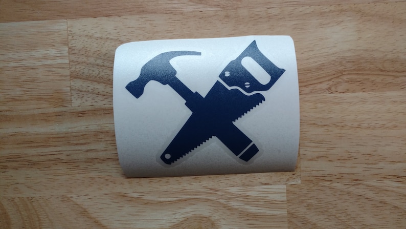 Hammer and Saw Woodworking Woodturning Tool Box Decal Vinyl - Etsy