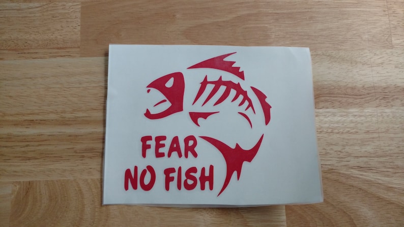 Fear No Fish Vinyl Fishing Decal Sticker Boat Decal Tournament - Etsy