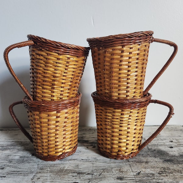 Rattan Cup Holders - Etsy