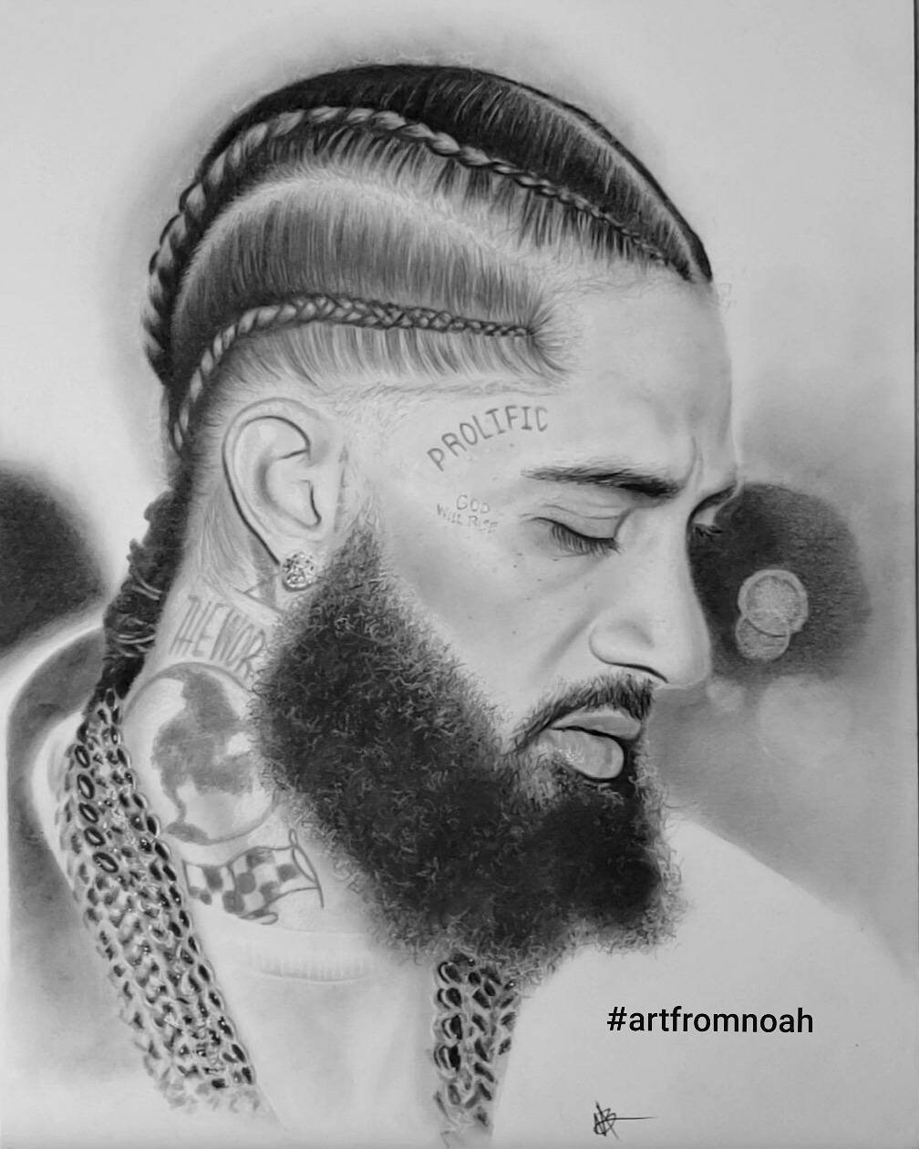 Nipsey Hussle Print Nipsey Hussle Art Giclee Print Wall Art Etsy