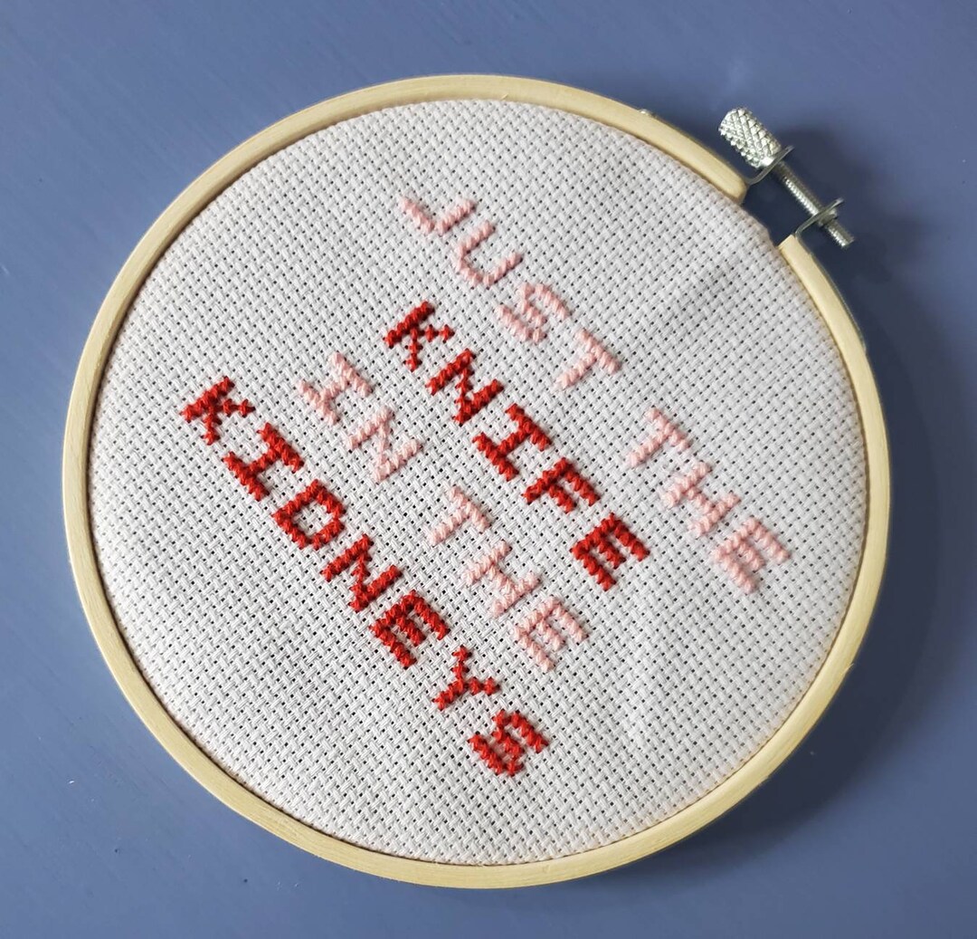 Just the Knife in the Kidneys Cross Stitch, Funny Cross Stitch Complete ...