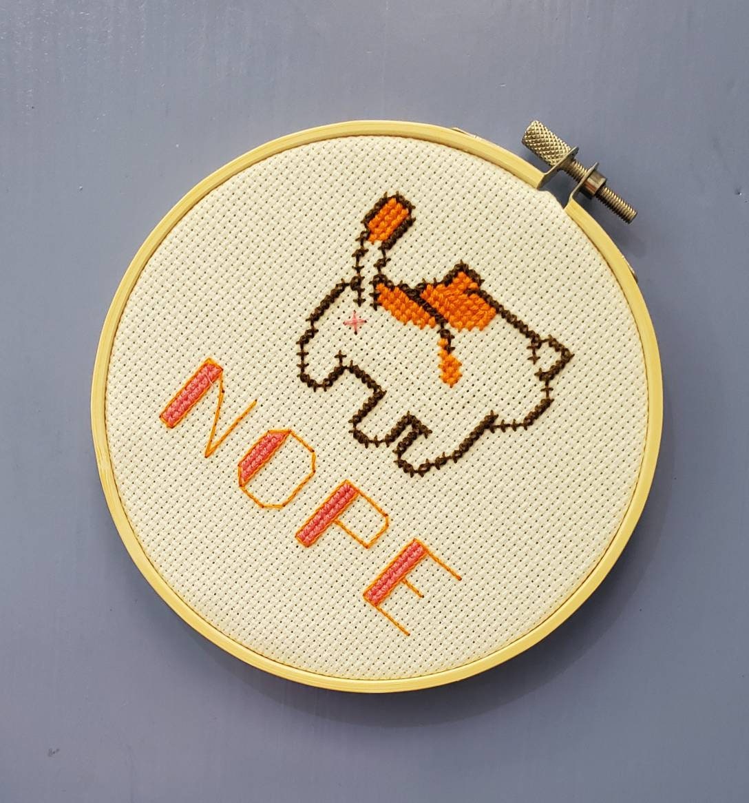 NOPE Cross Stitch, Cat Butt Cross Stitch, Cat Cross Stitch, Funny Cross ...