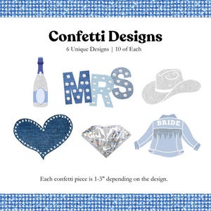 Denim and Diamonds Bachelorette Party Confetti Rhinestone Rodeo Western ...