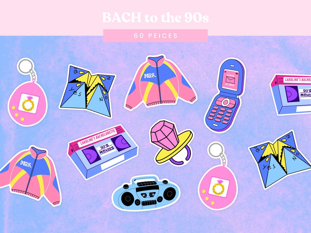 Bach to the 90s Confetti | 90s Nostalgia Party Decor | Customizable ...