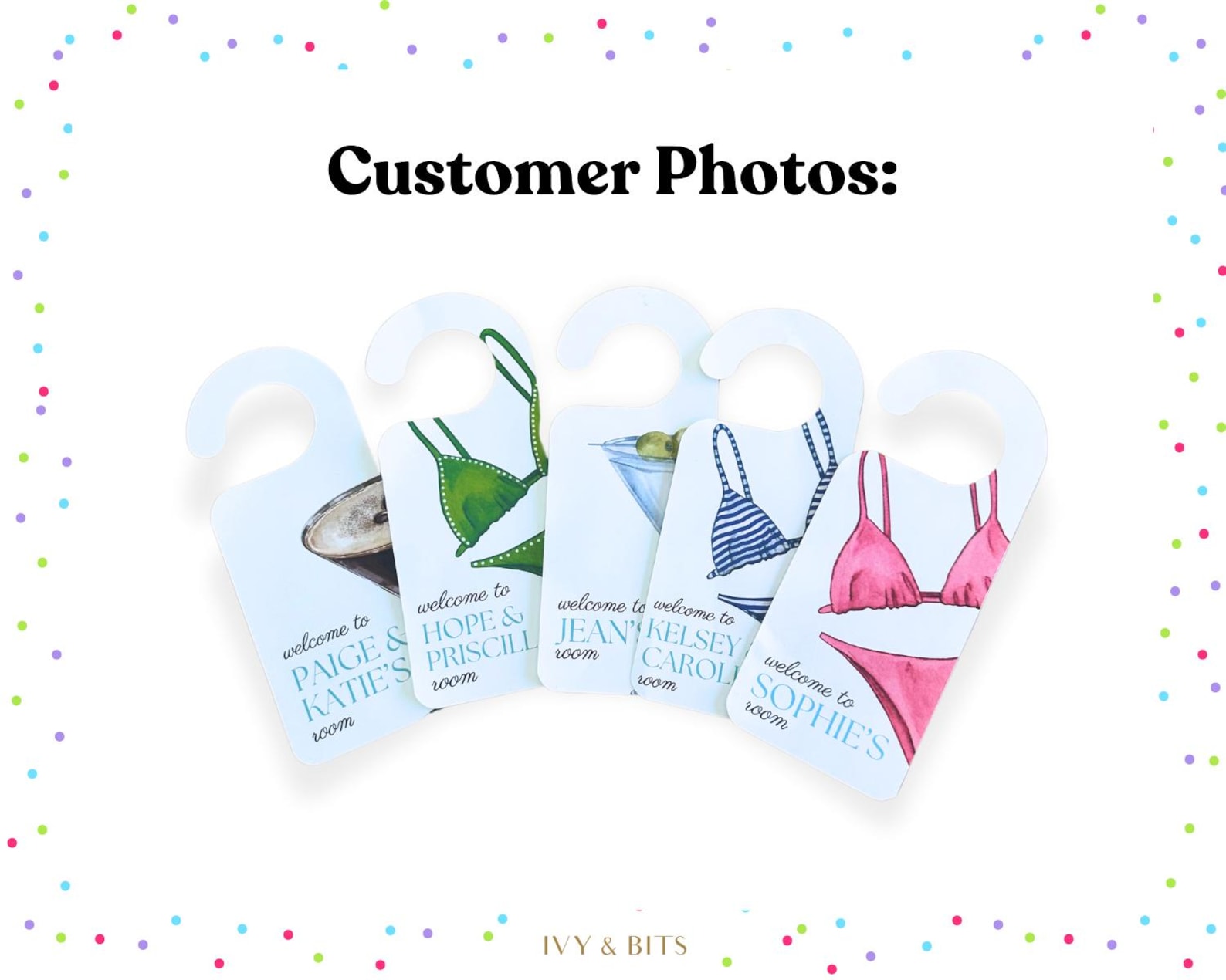 Custom Bachelorette Party Door Hangers: Personalized Bridal Celebration ...