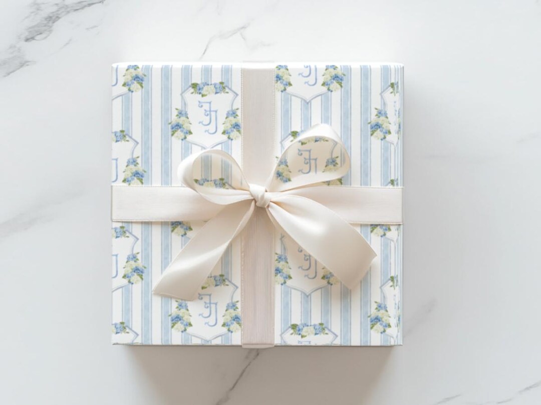 Custom Watercolor Crest Wrapping Paper | Perfect for Engagements ...