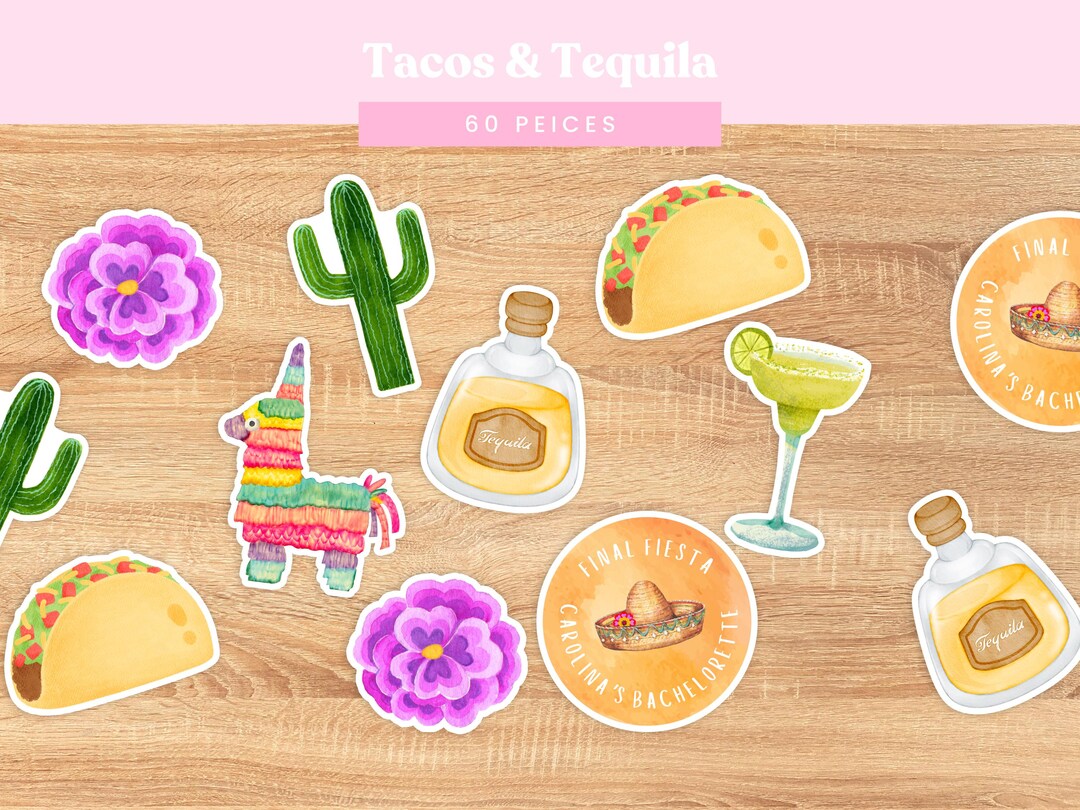 Tacos & Tequila Confetti: Fiesta Bachelorette Party Decorations (60 ...