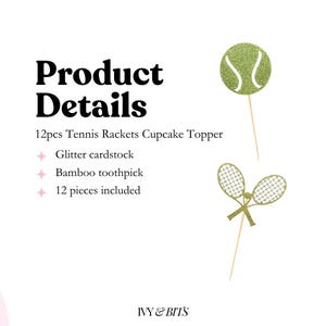 Glitter Tennis Themed Cupcake Toppers Serve up the Fun With These ...