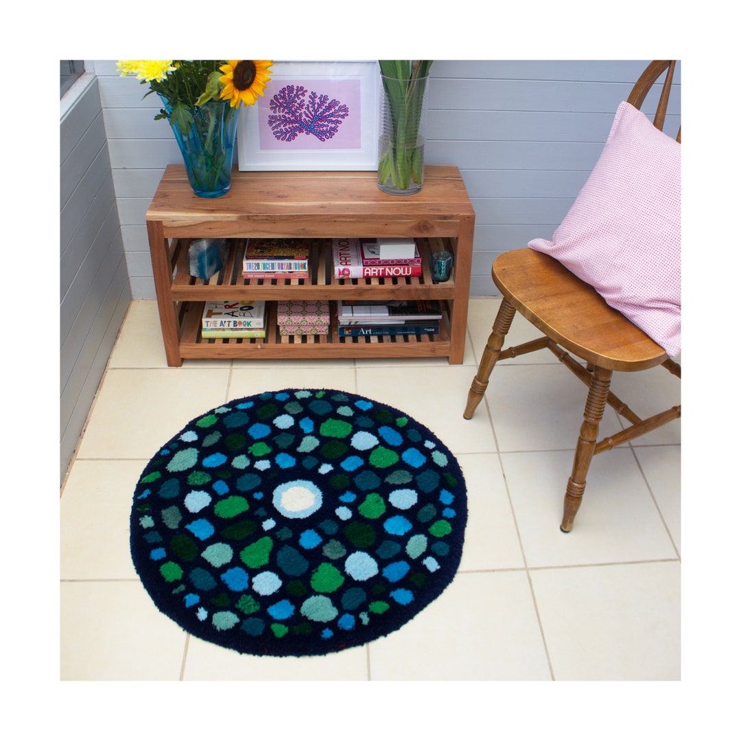 Handmade Circle Rug Botany Tufted Rug 100% Wool - Etsy