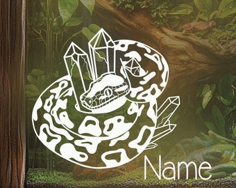 Customizable Name Ball Python Snake Vinyl Decal (READ DESCRIPTION) - Etsy
