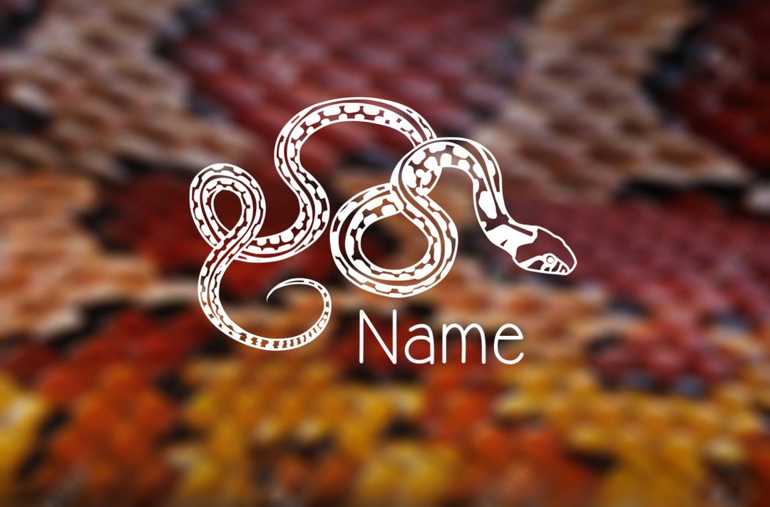 Checkered Garter Snake Custom Name Decal - Etsy