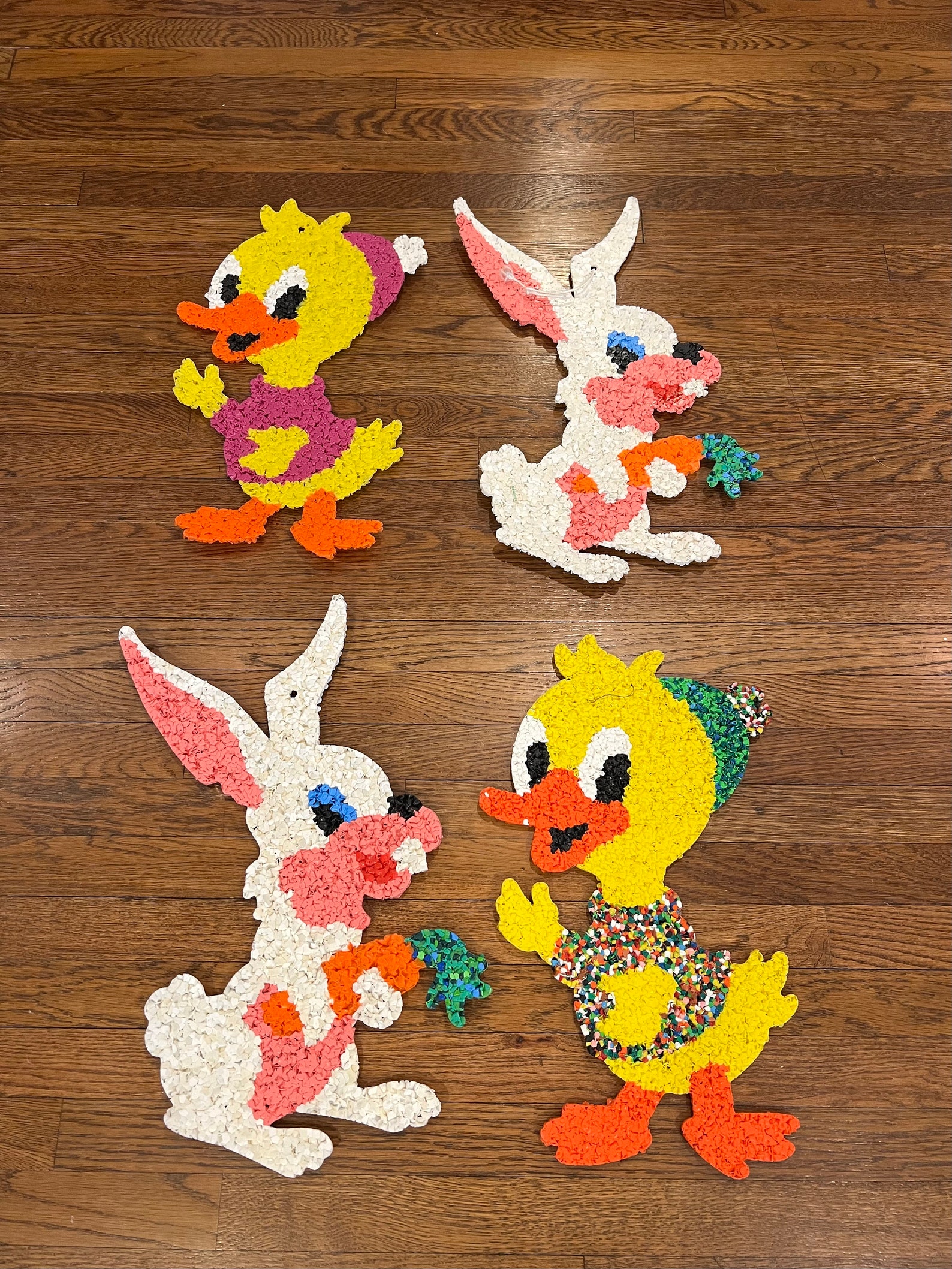 1970s Melted Plastic Popcorn Springtime Decorations Choices of Yellow ...