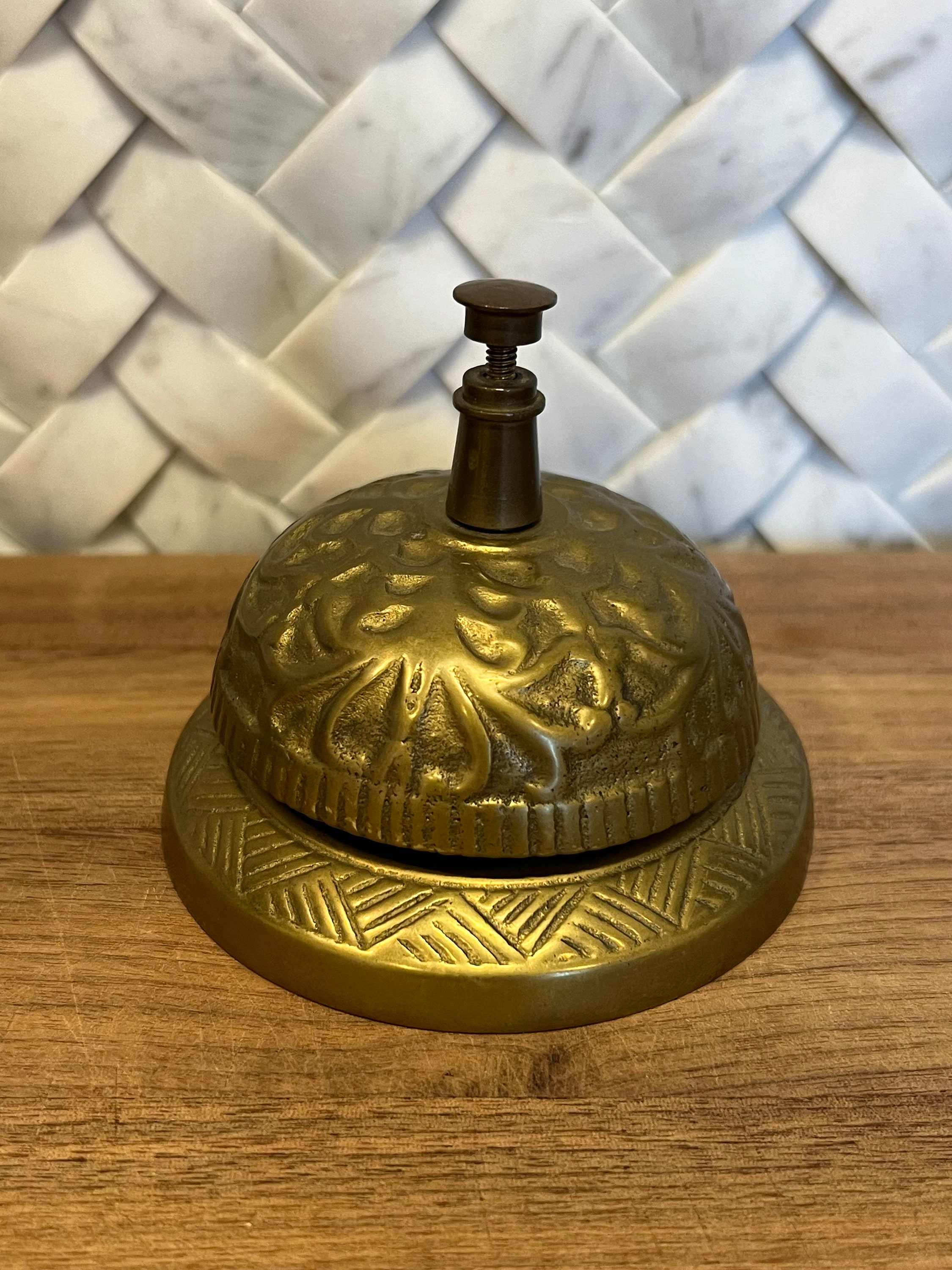 Vintage Solid Brass Service Bell Bell With Intricate Designs - Etsy