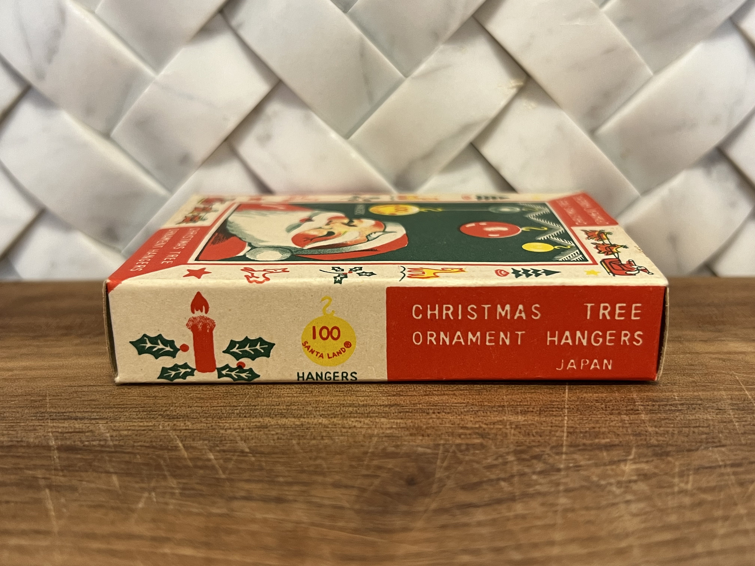 Vintage 100 Santa Land Christmas Tree Ornament Hangers in Original Box ...