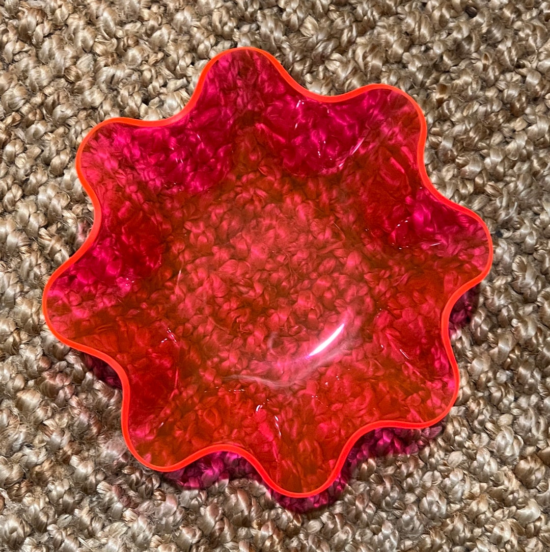 8" Party Glowbowls, Set of 4 Bowls, Red, Orange, Green and Yellow ...
