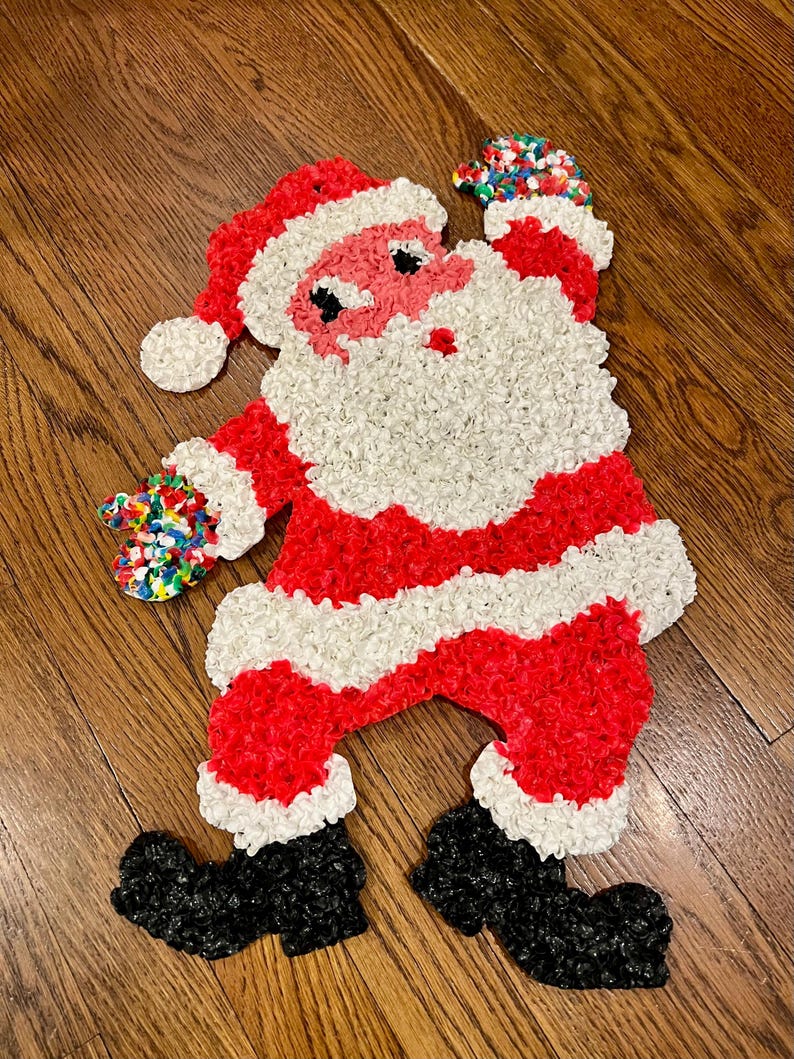 Vintage 1970s Melted Plastic Popcorn Christmas Decorations - Ms. Claus ...