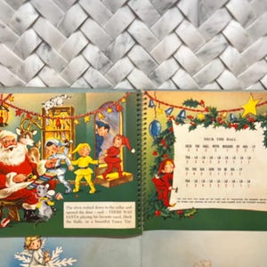 Vintage 1956 santa's Tuney Toy Book by Dorothy King / - Etsy